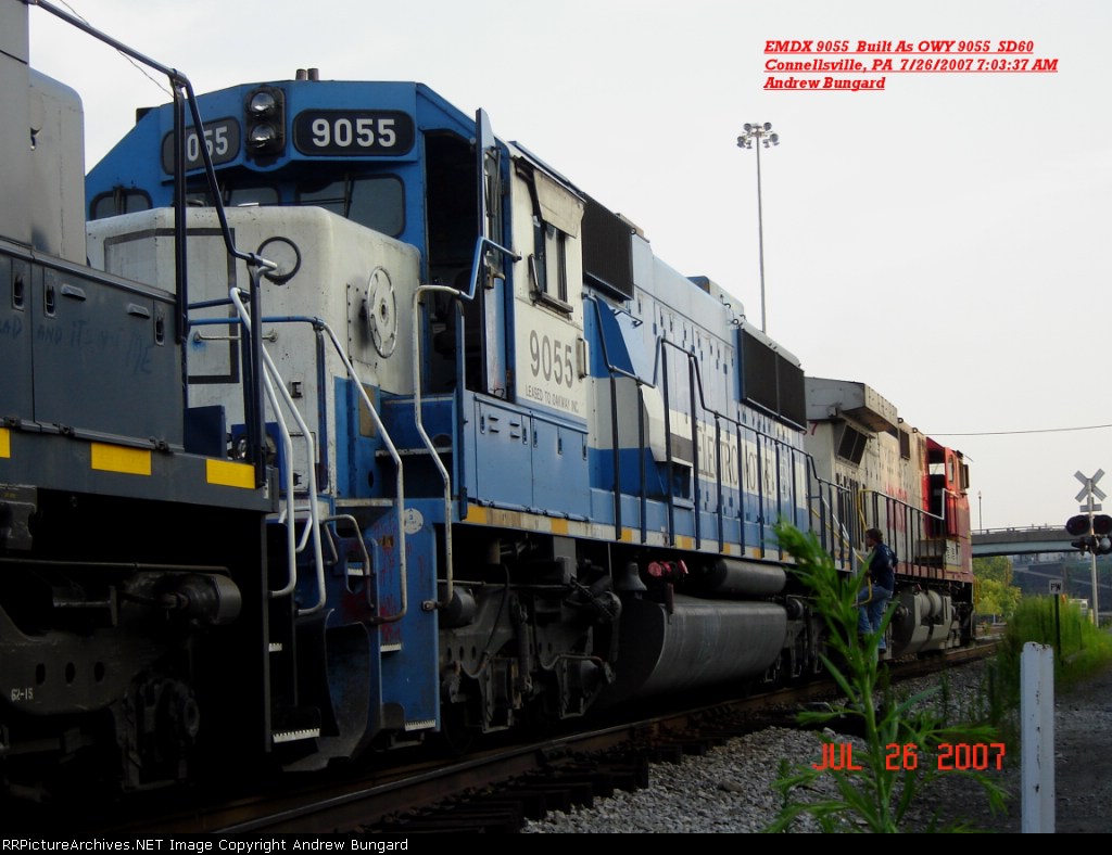 EMDX 9055 Built As OWY 9055 SD60 July 26, 2007